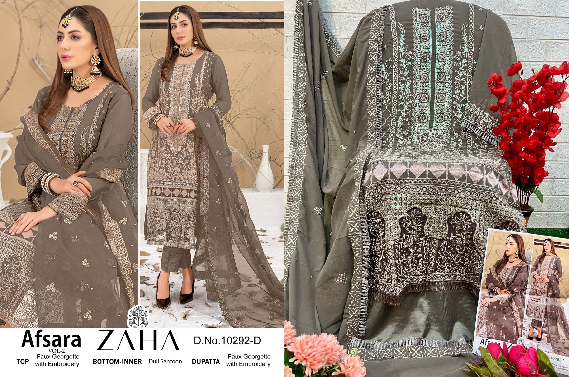10292D Afsara Vol 2 Zaha Pakistani Salwar Suits – Heriska