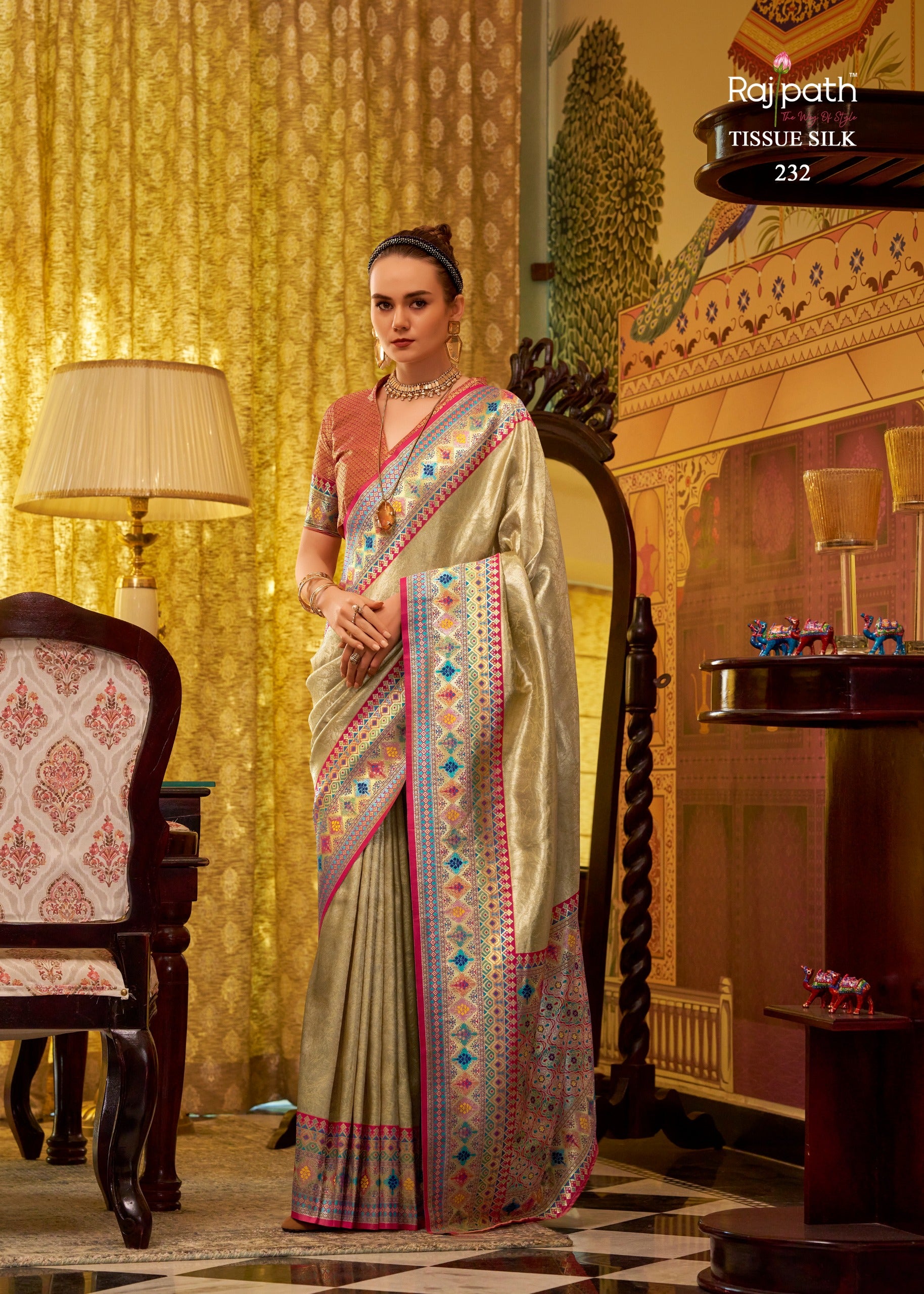 232 Colours Rajpath Tissue Silk Sarees – Heriska