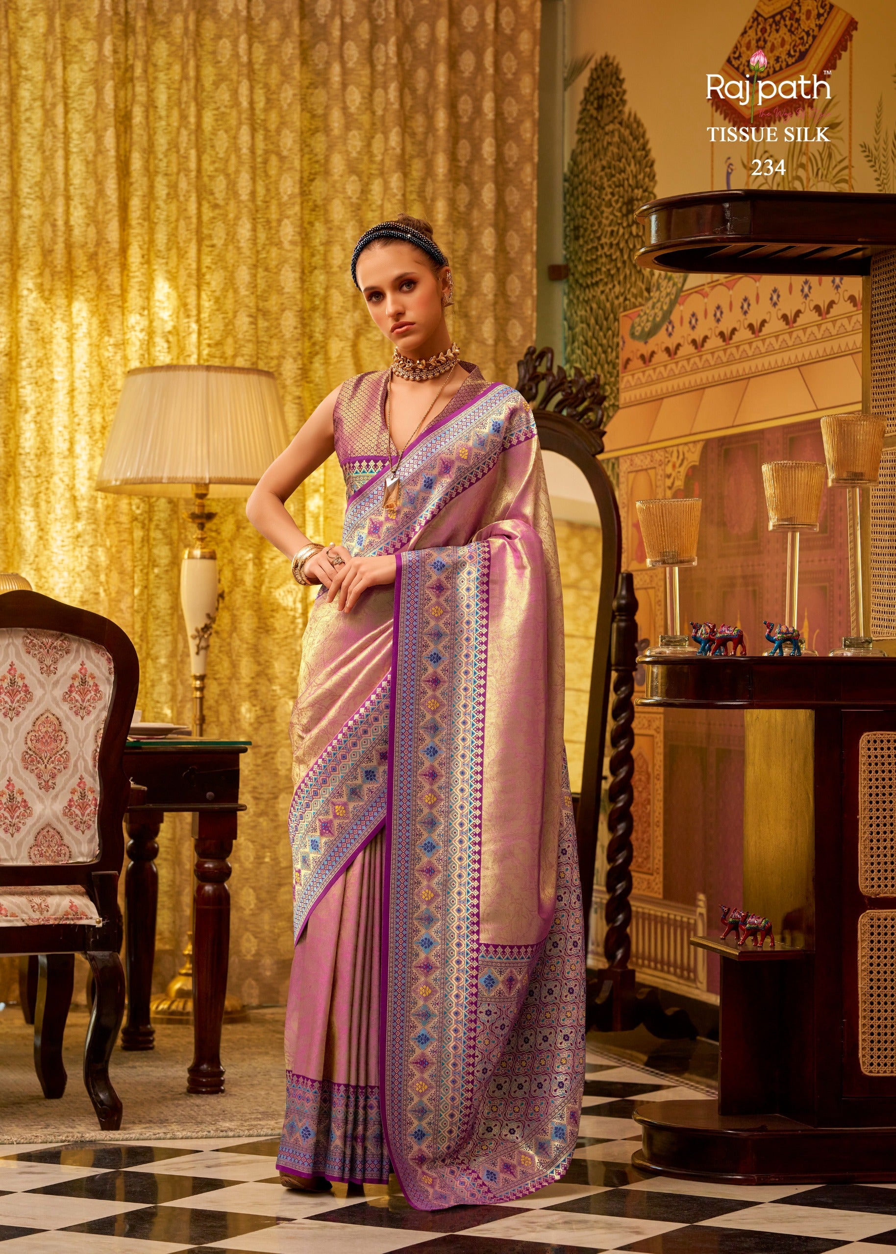 234 Colours Rajpath Tissue Silk Sarees – Heriska