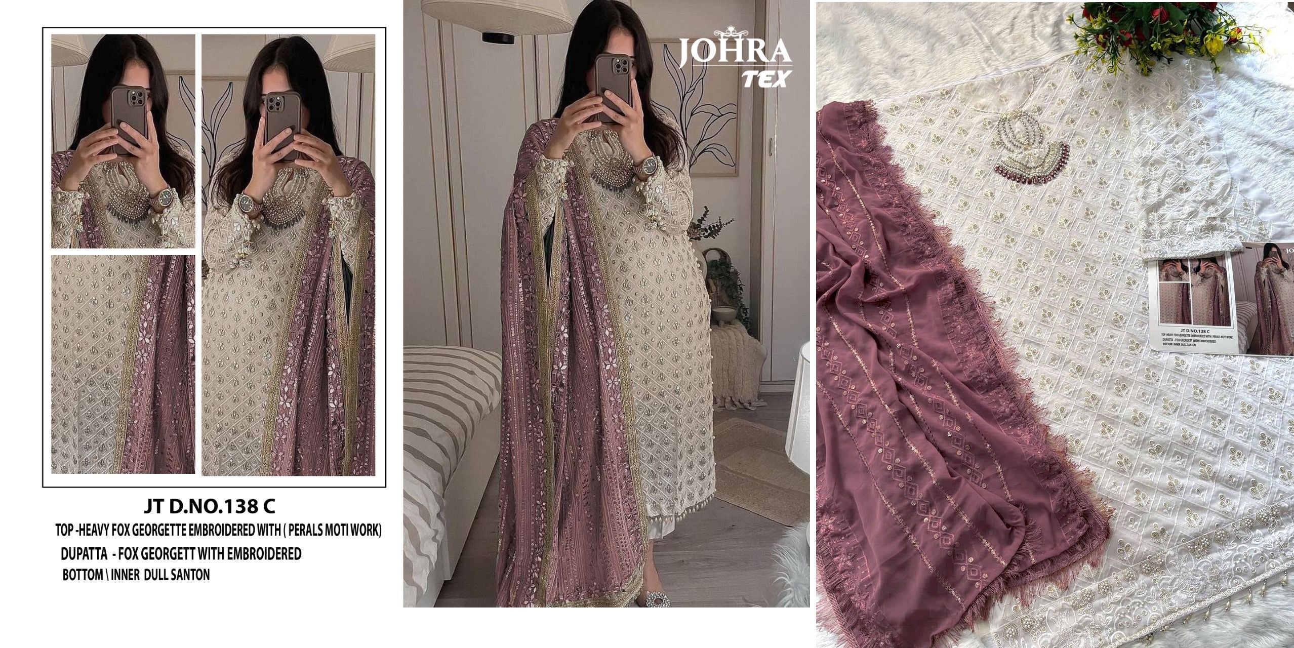 138C Johra Tex Pakistani Salwar Suits – Heriska