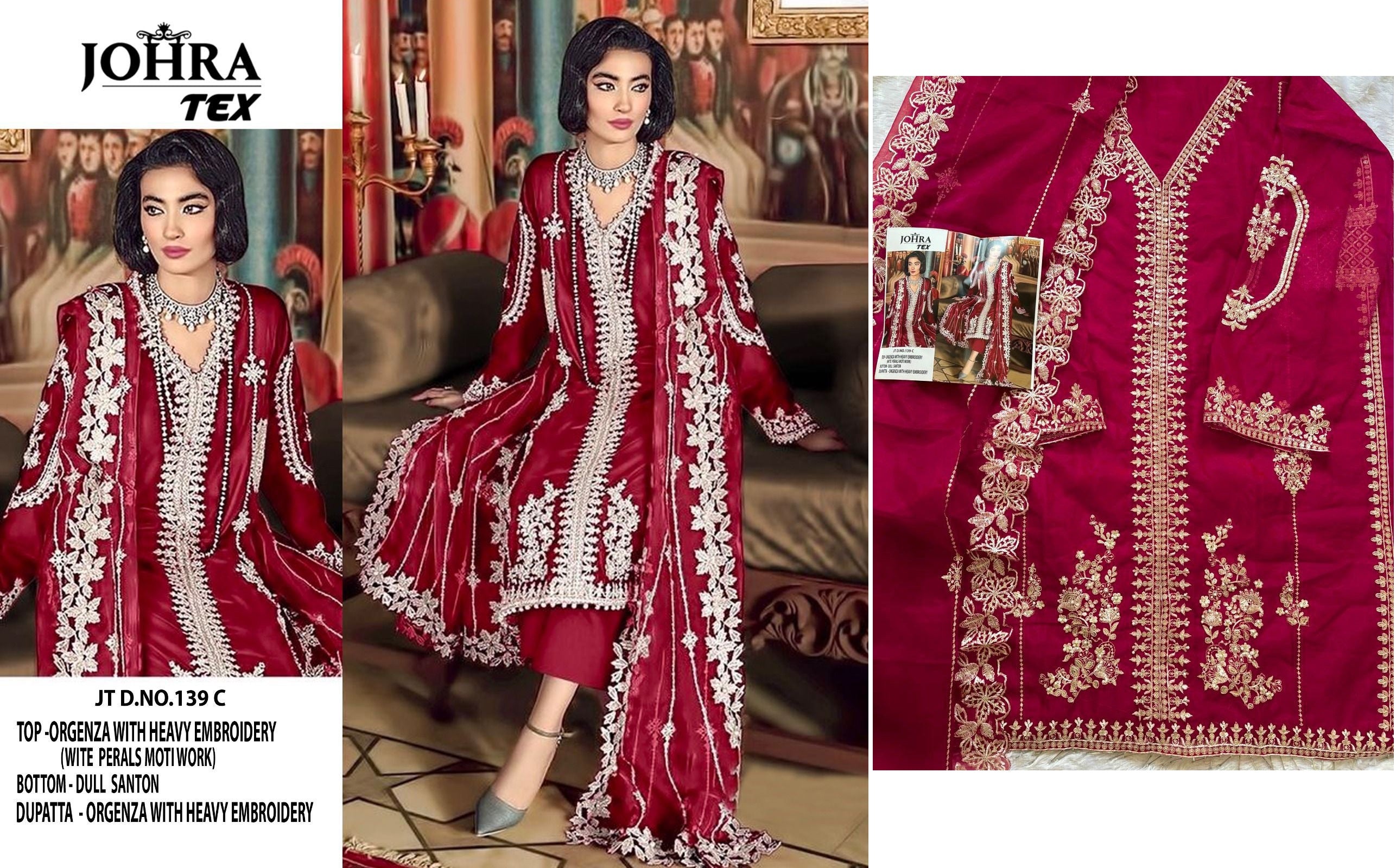 Jt-139C Johra Tex Pakistani Salwar Suits – Heriska