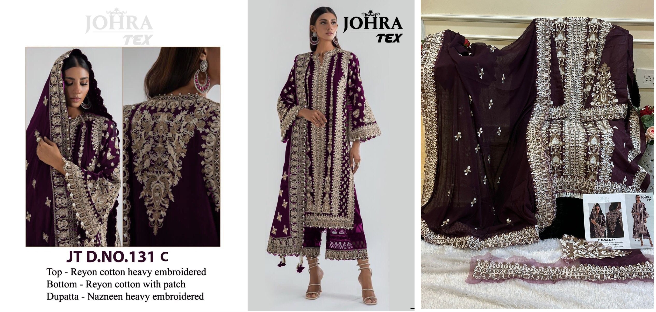 Jt-131C Johra Tex Pakistani Salwar Suits – Heriska
