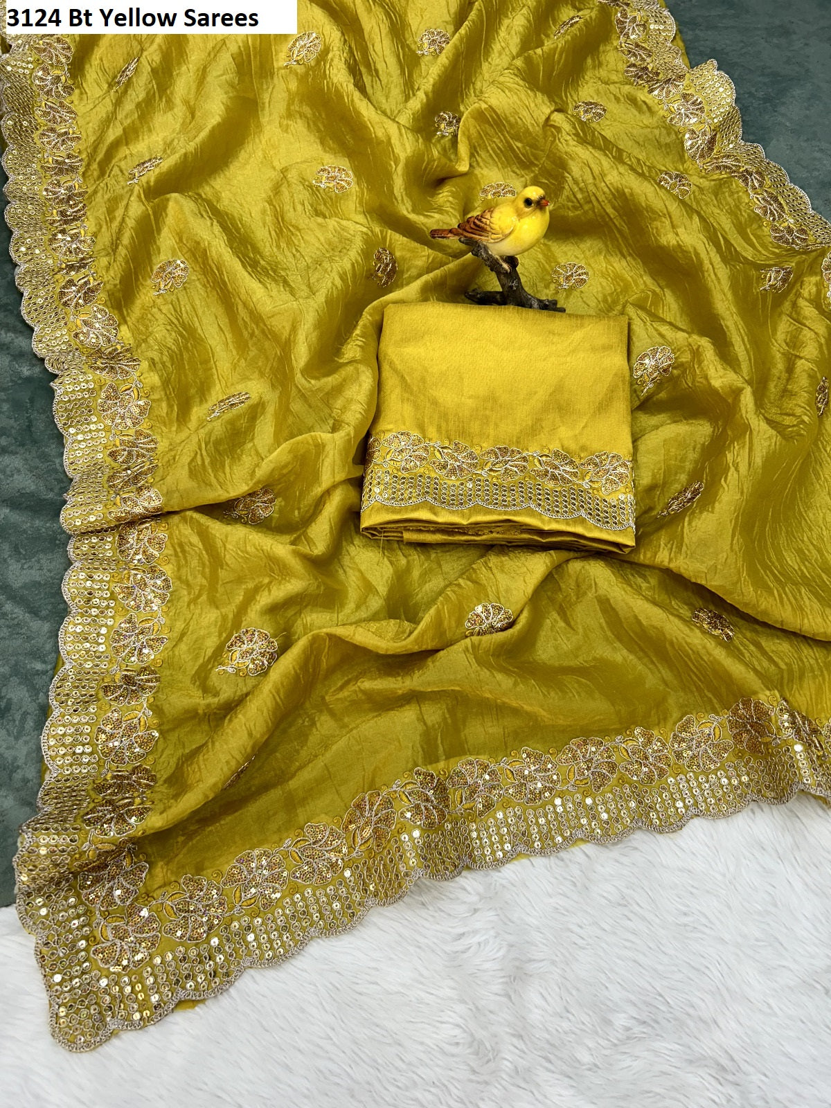 3124Yellow Bt Sarees – Heriska