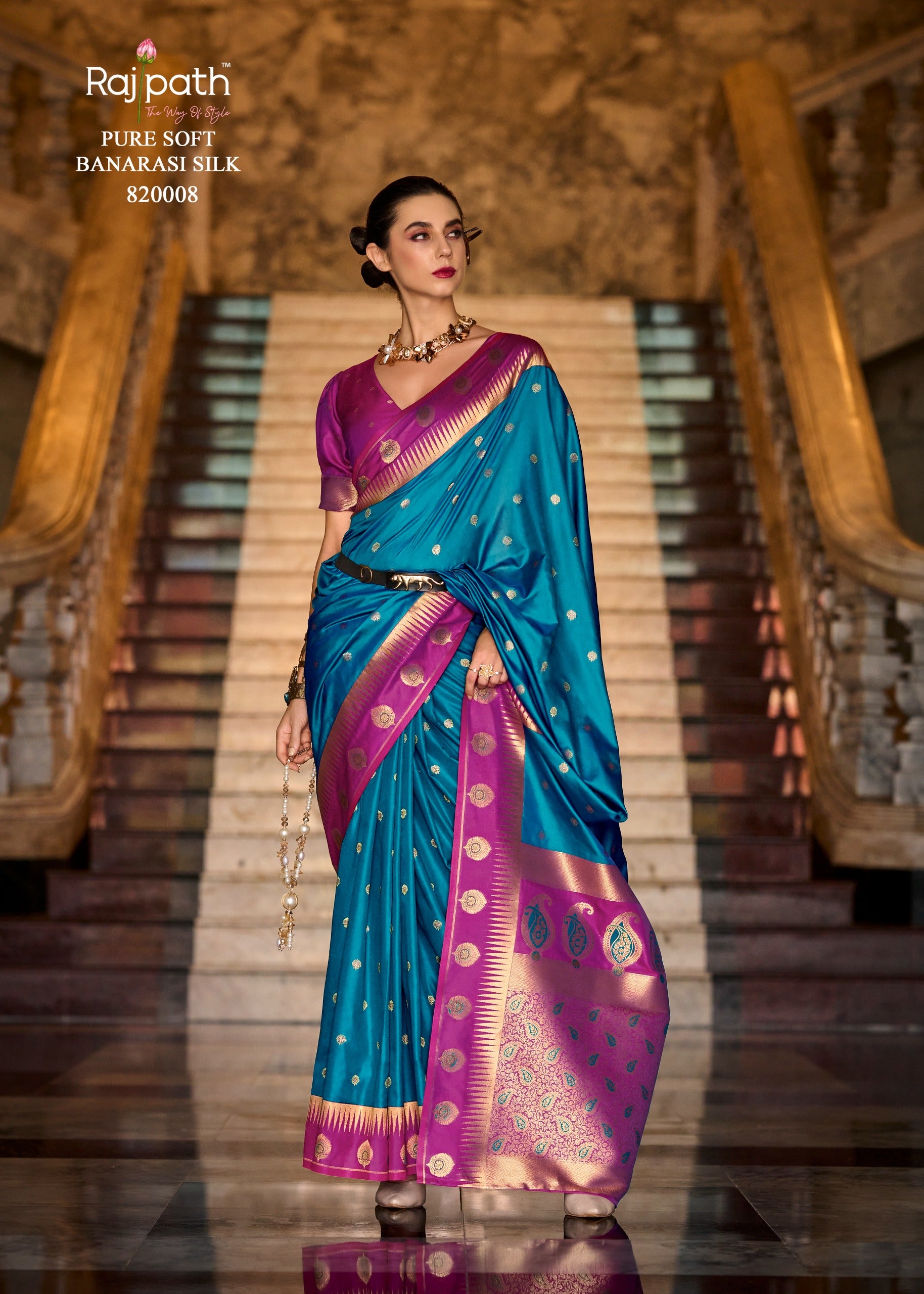 820008 Cherry Rajpath Silk Sarees – Heriska