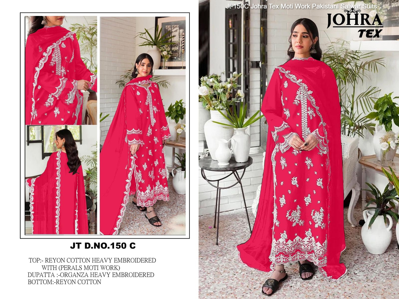 Jt-150C Johra Tex Moti Work Pakistani Salwar Suits – Heriska
