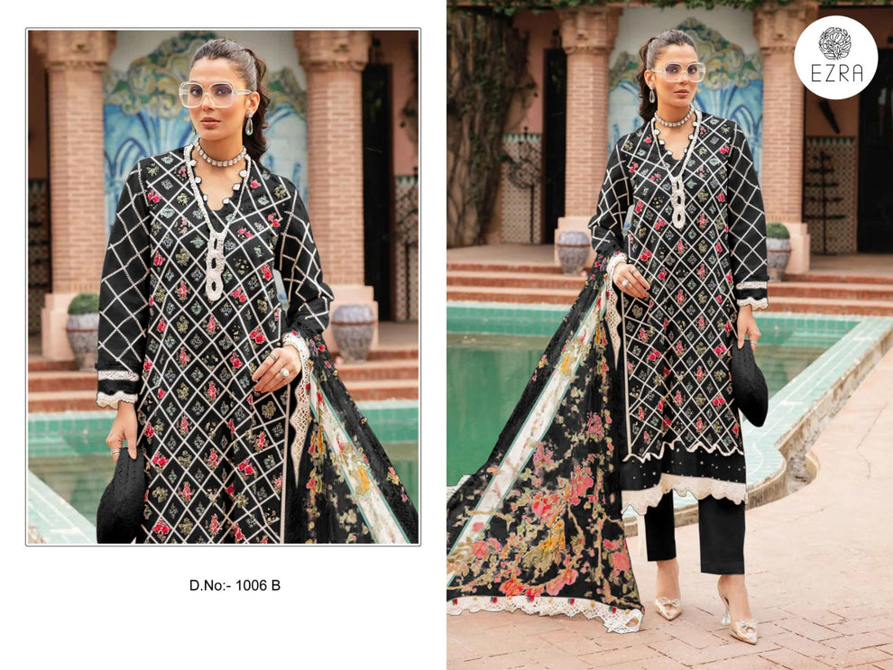 1006B Ezra Embroidery Pakistani Patch Suits – Heriska