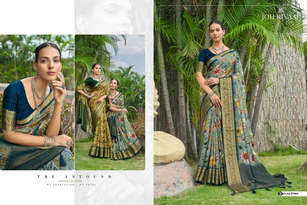 87004 Jhilmil Vol 870 Joh Rivaaj Sarees – Heriska