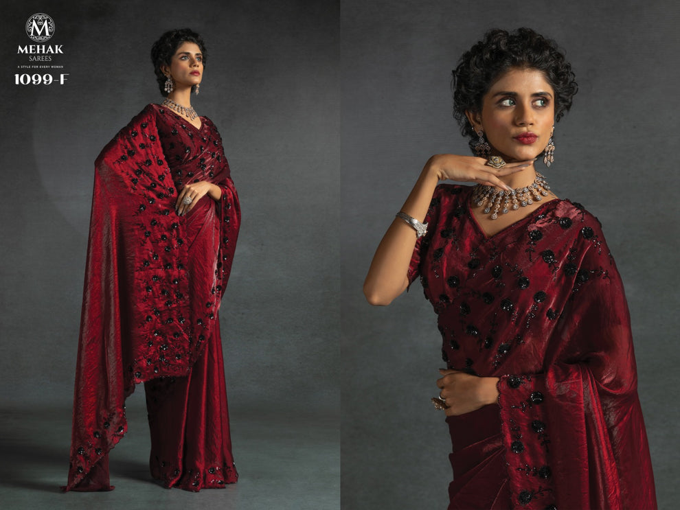 1099F Mehek Satin Silk Sarees – Heriska
