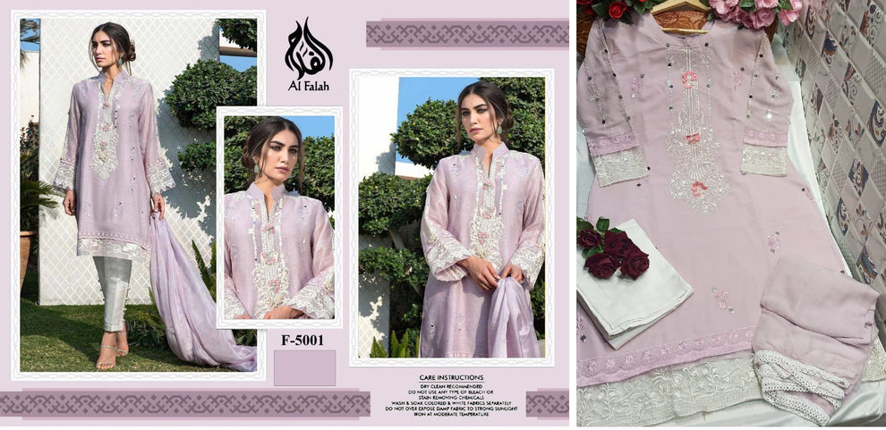 F-5001 Al Falah Pakistani Readymade Suits – Heriska