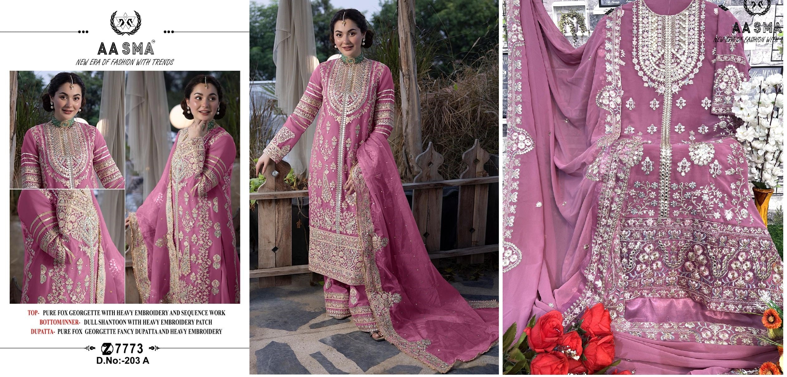 203A Aasma Pakistani Salwar Suits – Heriska
