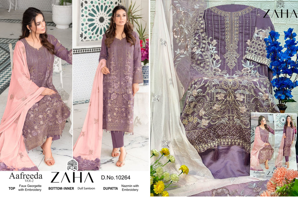 10264 Zaha Pakistani Salwar Suits – Heriska