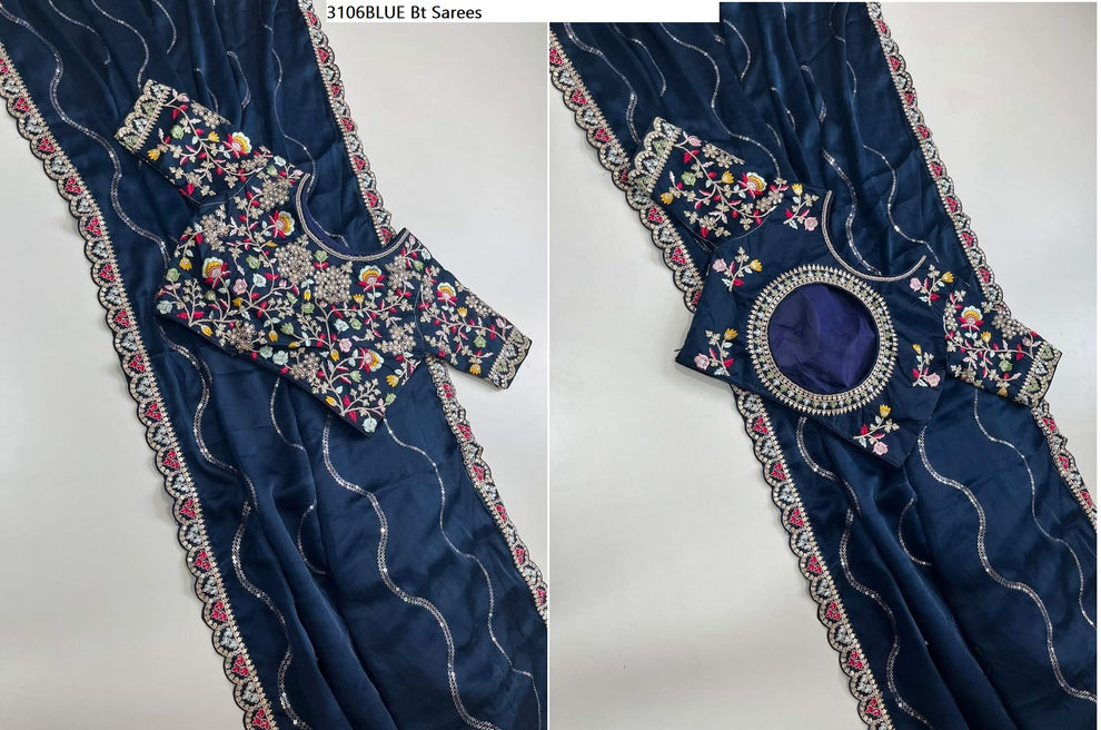 3106Blue Bt Sarees – Heriska