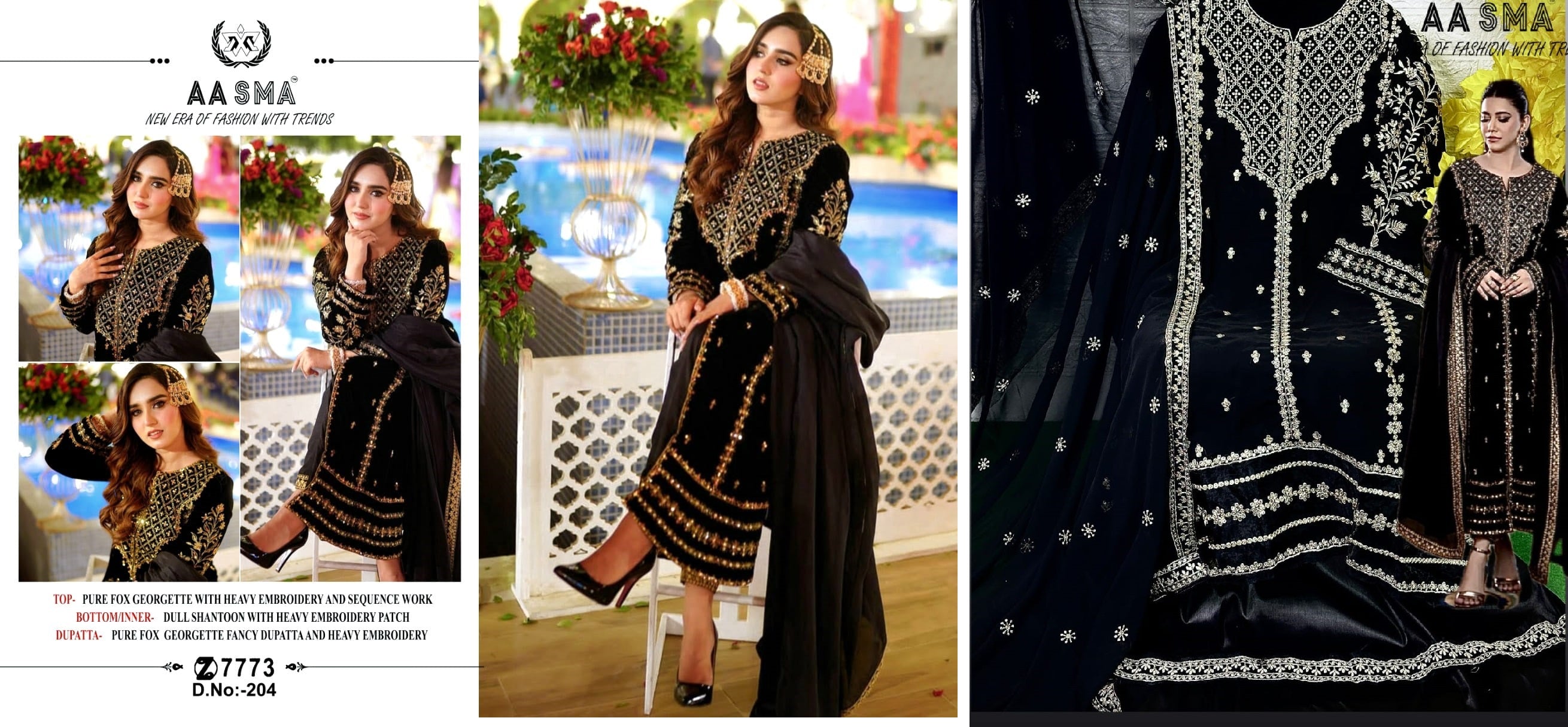 204 Aasma Pakistani Salwar Suits – Heriska