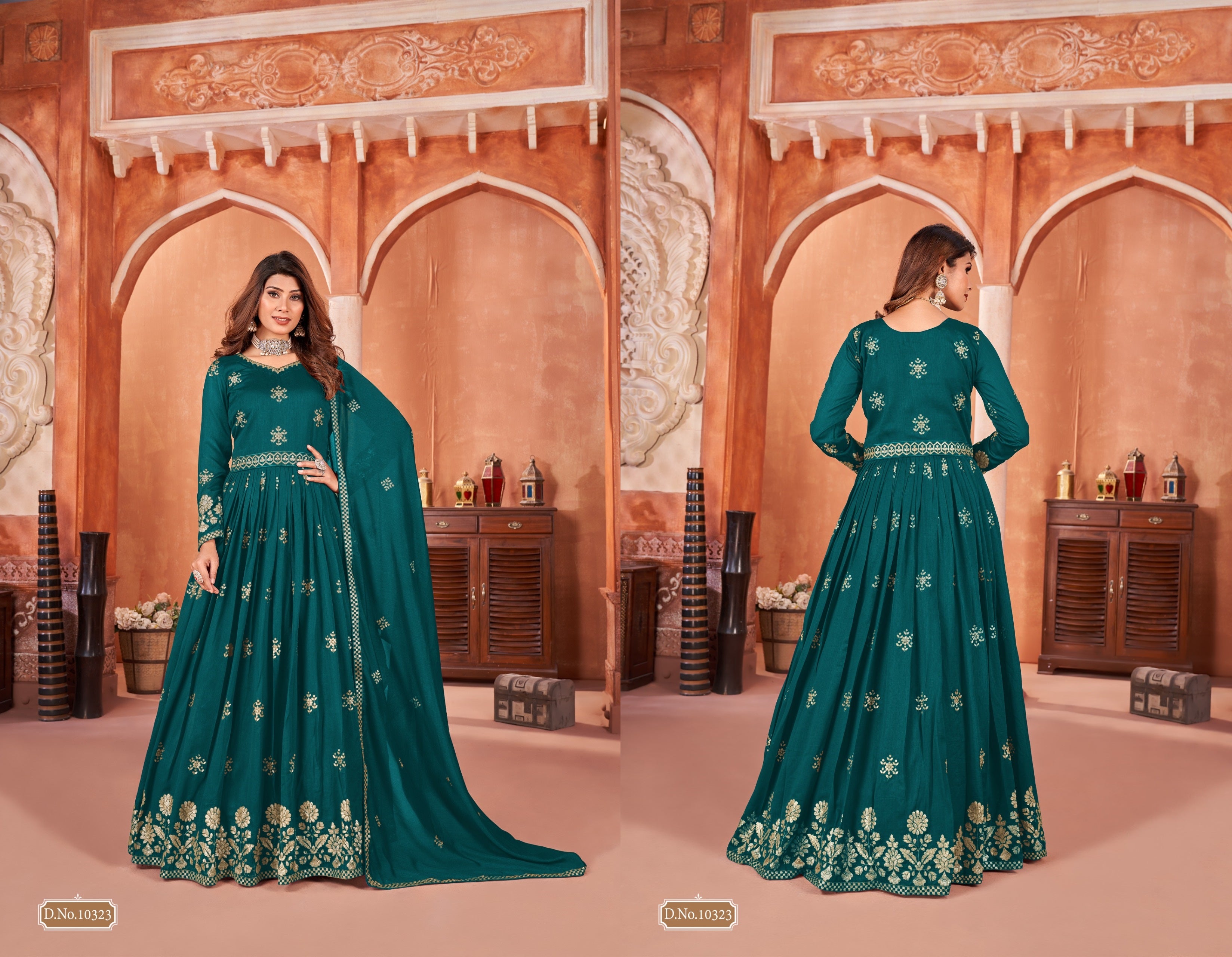 10323 Vol 32 Anjubaa Unstitched Suits – Heriska