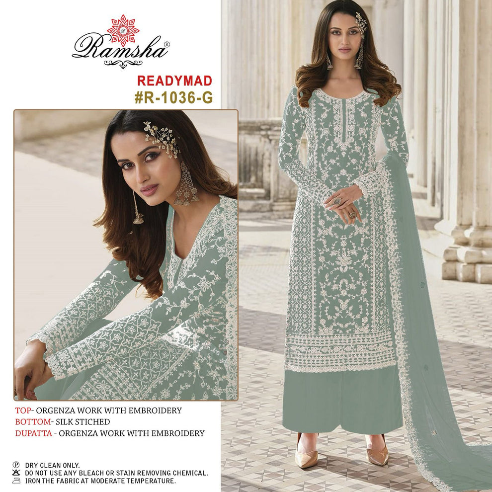 1036-G Ramsha Pakistani Readymade Suits – Heriska