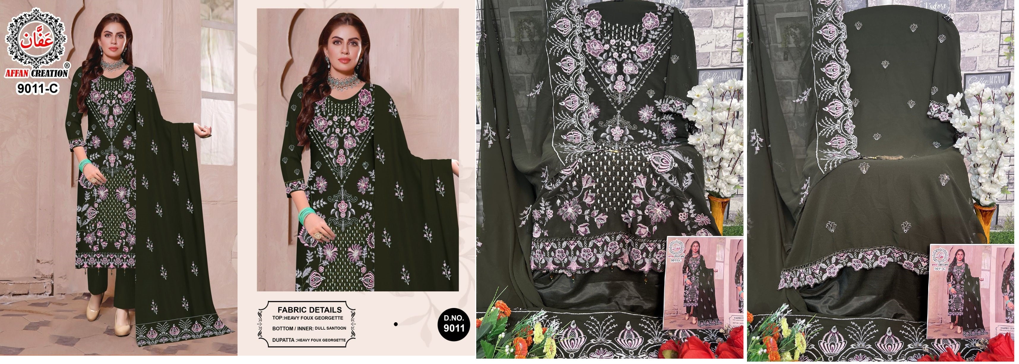 9011C Affan Creation Pakistani Salwar Suits – Heriska