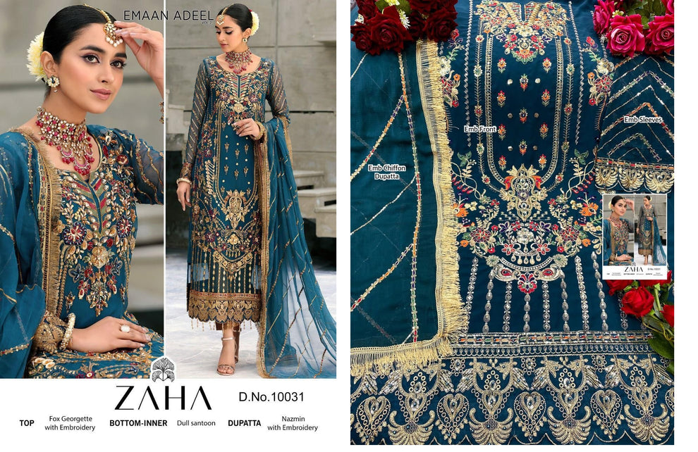 10031 Zaha Pakistani Salwar Suits – Heriska