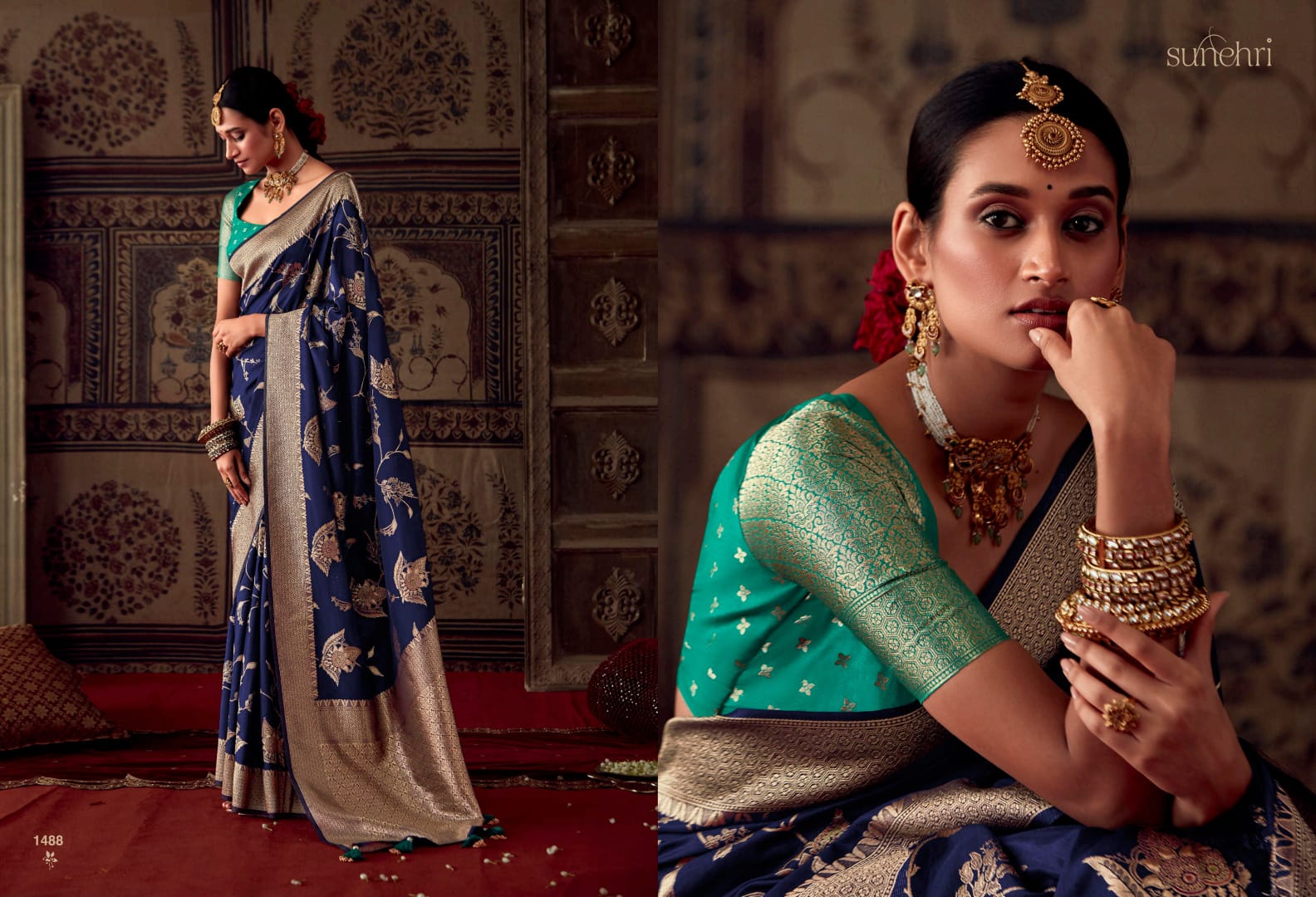 1488 Roopkala Sunehri Sarees – Heriska