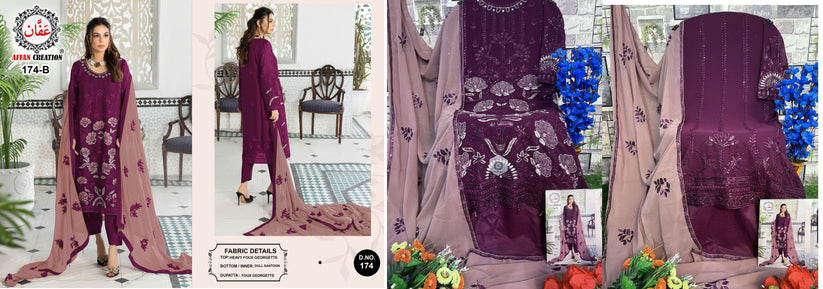 174B Affan Creation Pakistani Salwar Suits – Heriska