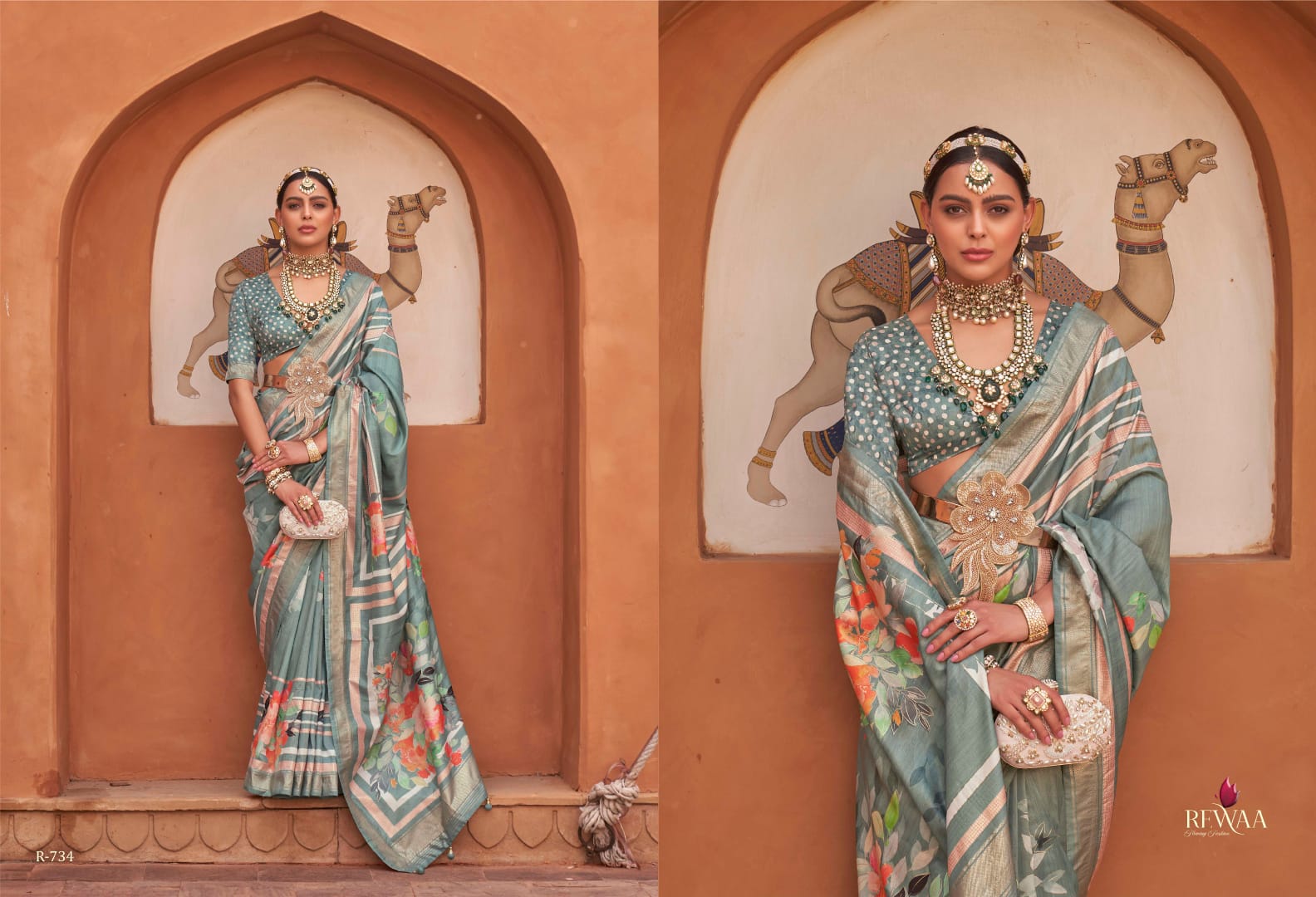 R-734 Mithila Rewaa Sarees – Heriska