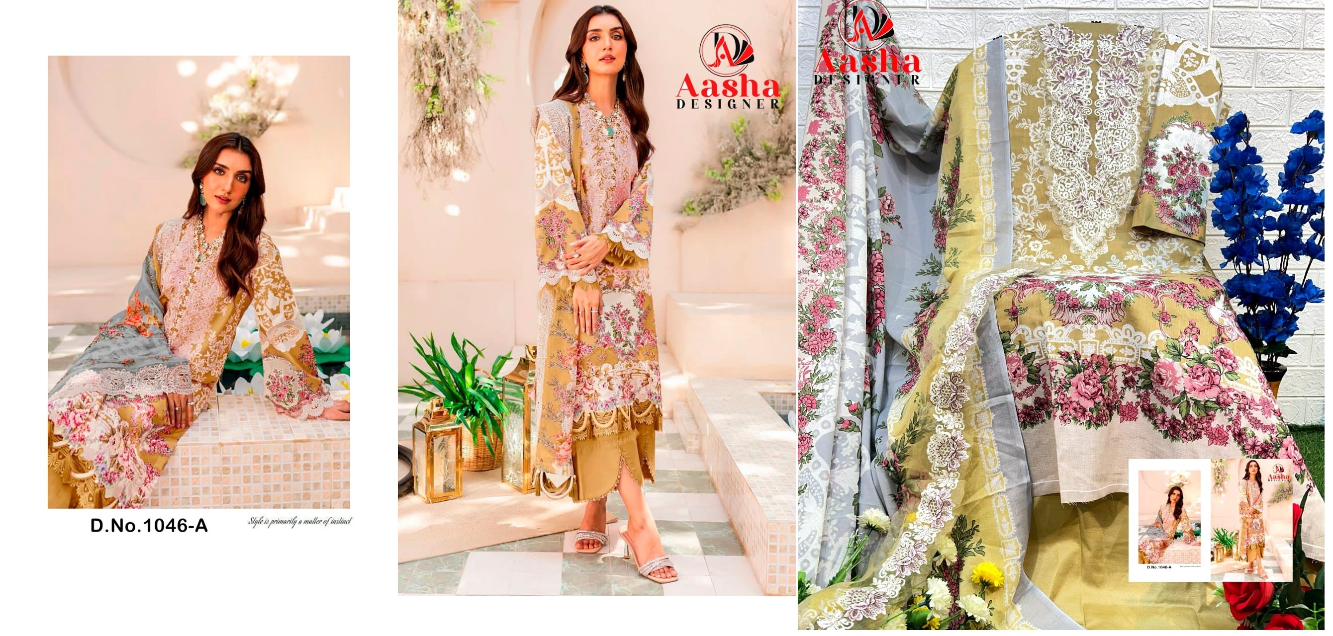 1046A Aasha Designer Pakistani Salwar Suits – Heriska