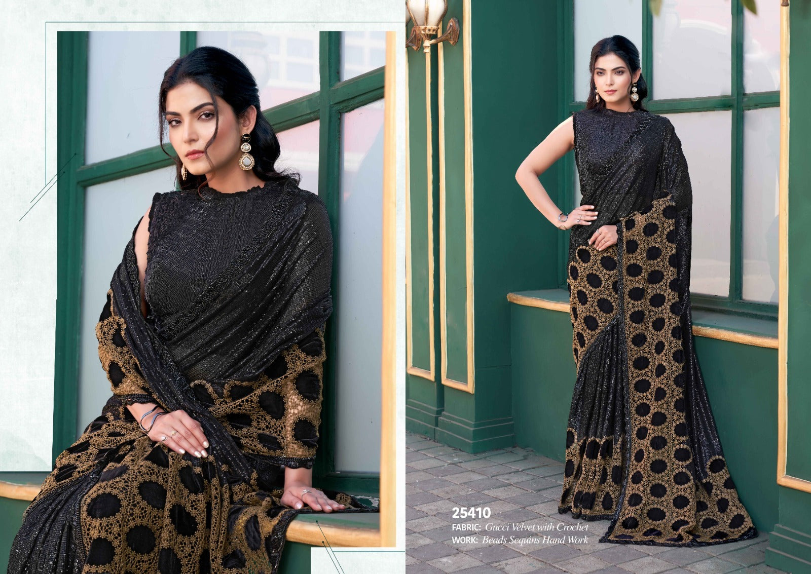 25410 Noire Mahotsav Handwork Sarees – Heriska