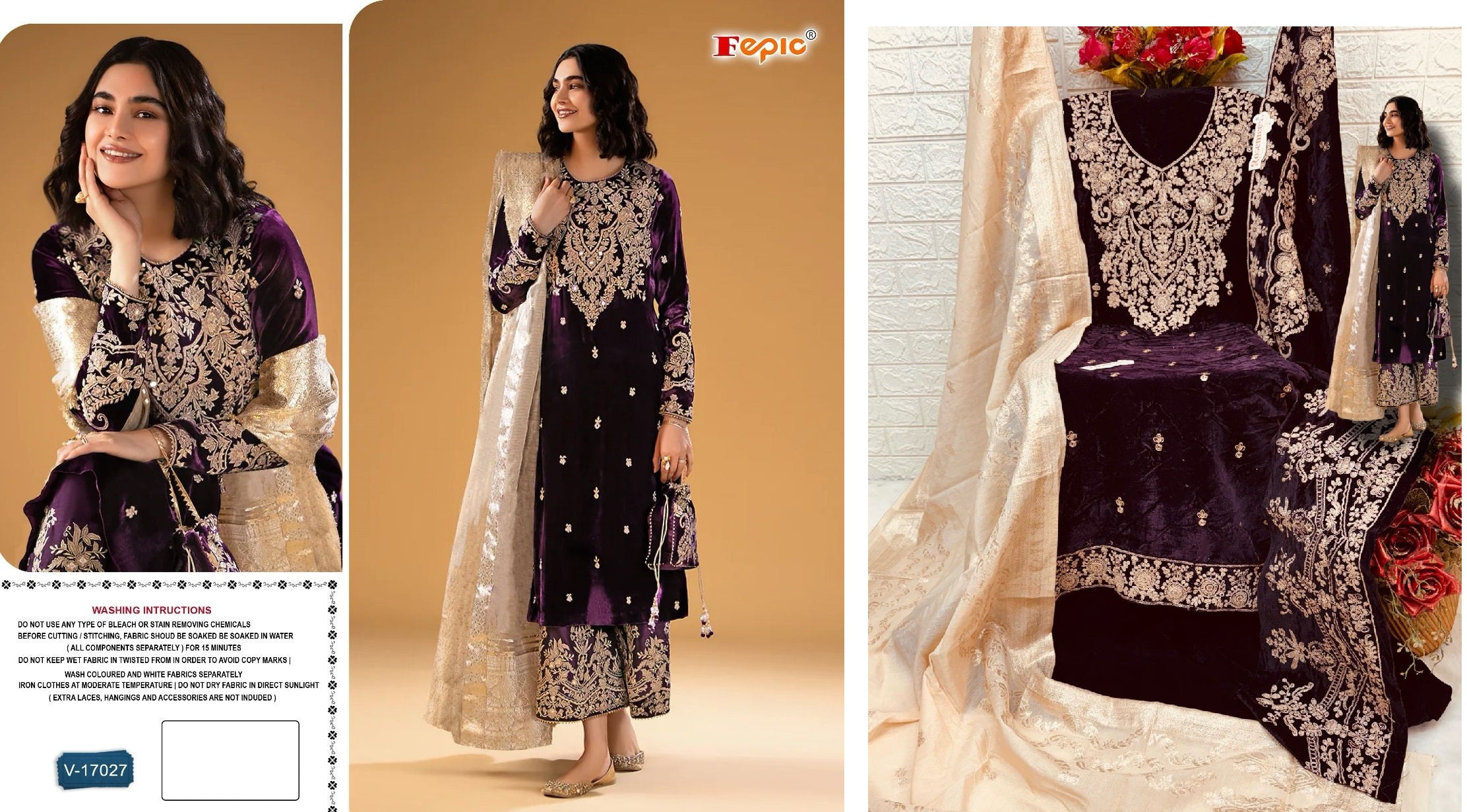 V-17027 Fepic Pakistani Salwar Suits – Heriska