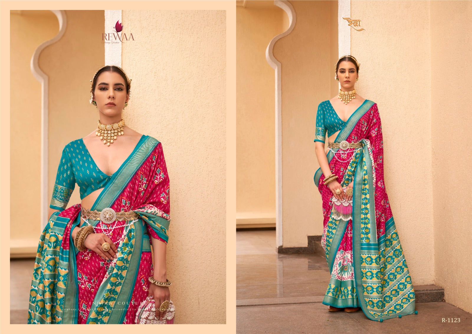 R-1123 Sankalp Patola Rewaa Sarees – Heriska