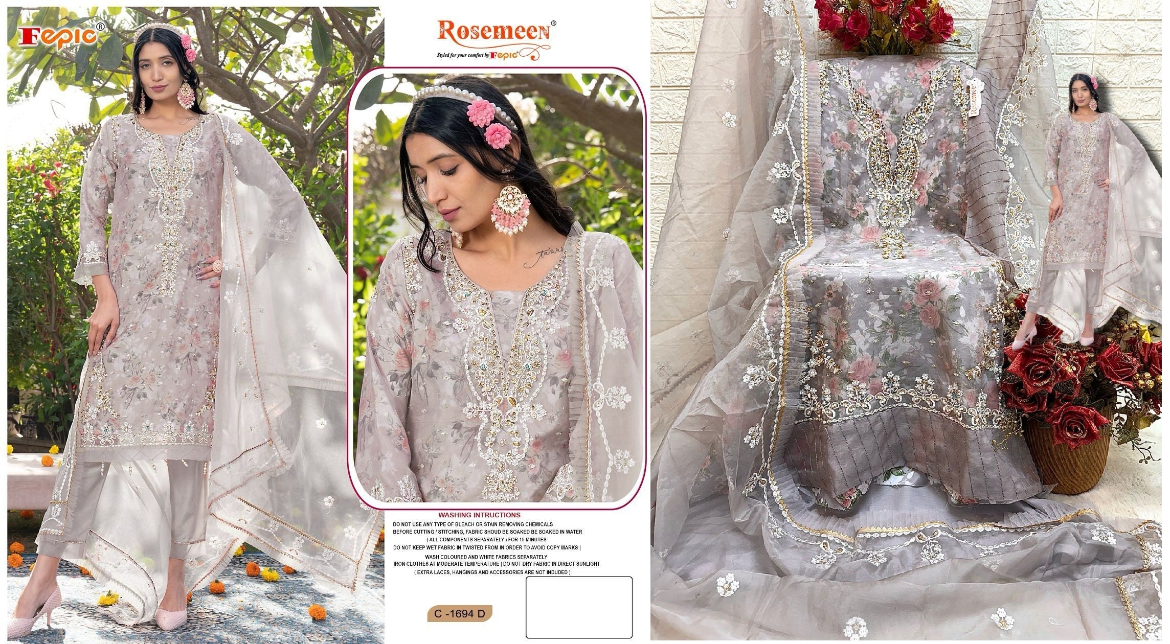 1694D Fepic Pakistani Salwar Suits – Heriska