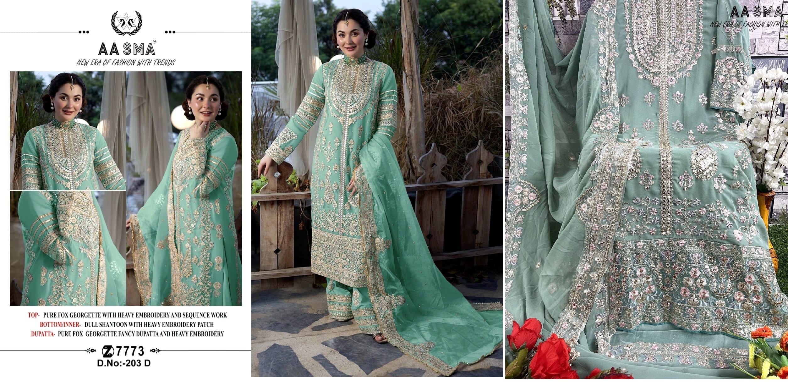 203D Aasma Pakistani Salwar Suits – Heriska