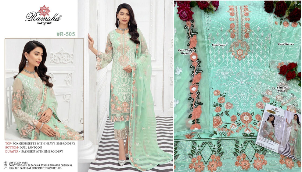 505 Ramsha Pakistani Salwar Suits – Heriska