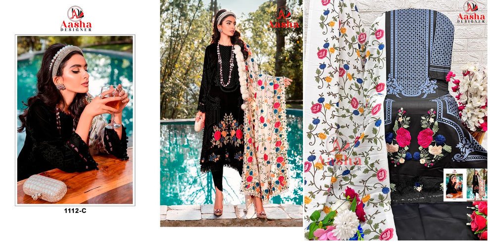 1112C Aasha Designer Pakistani Salwar Suits – Heriska