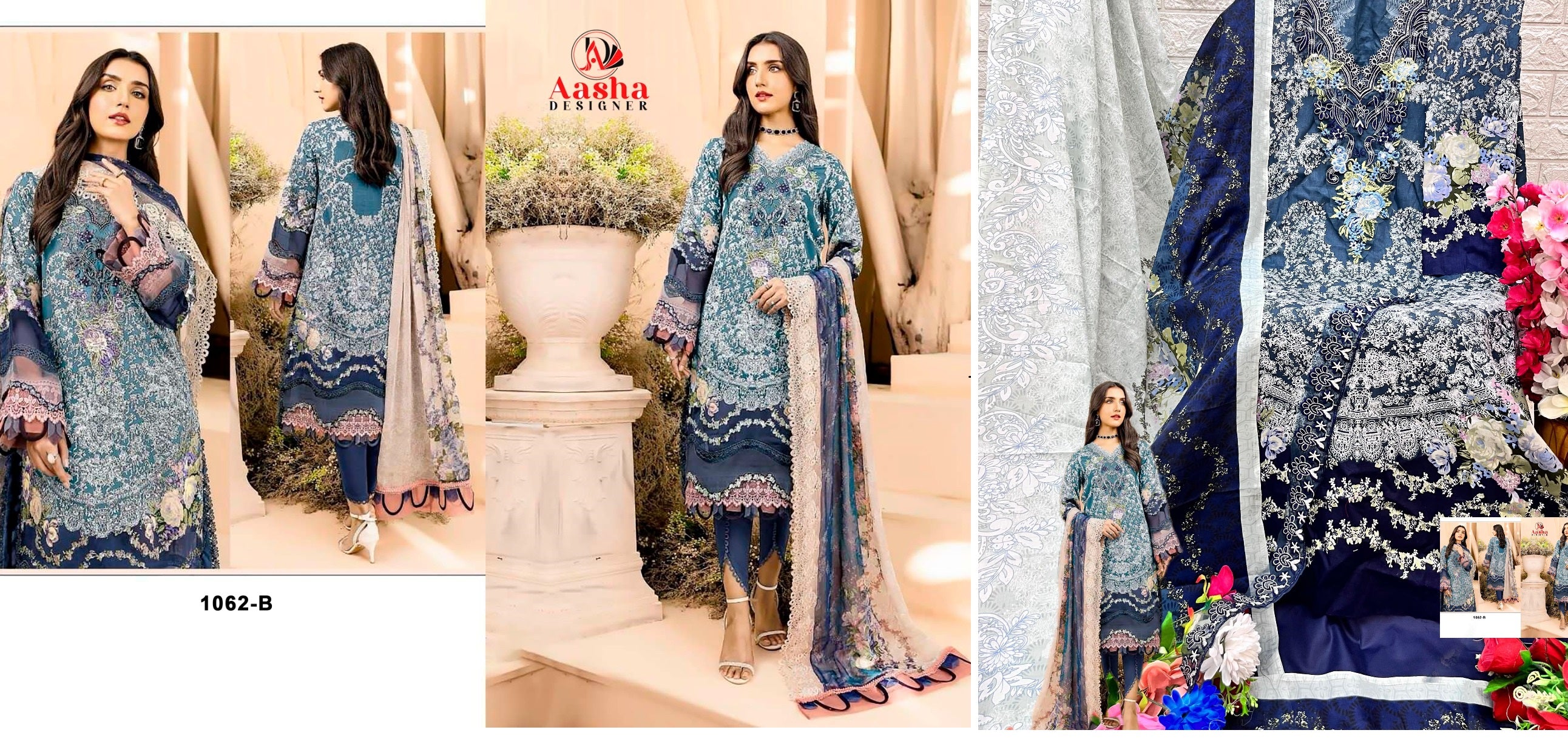 1062B Needle Wonder Vol 6 Aasha Designer Pakistani Salwar Suits – Heriska