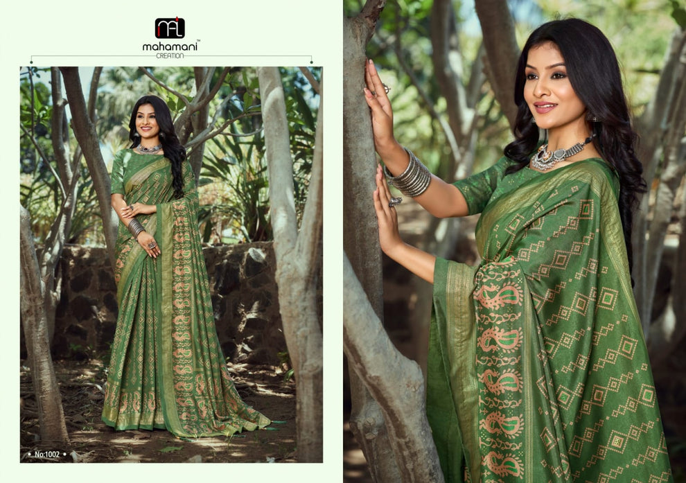 1002 Devika Mahamani Creation Sarees – Heriska