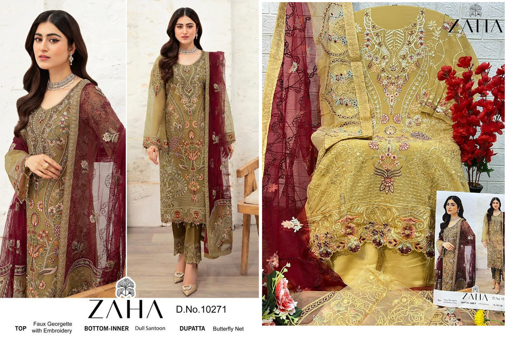 10271 Zaha Pakistani Salwar Suits – Heriska