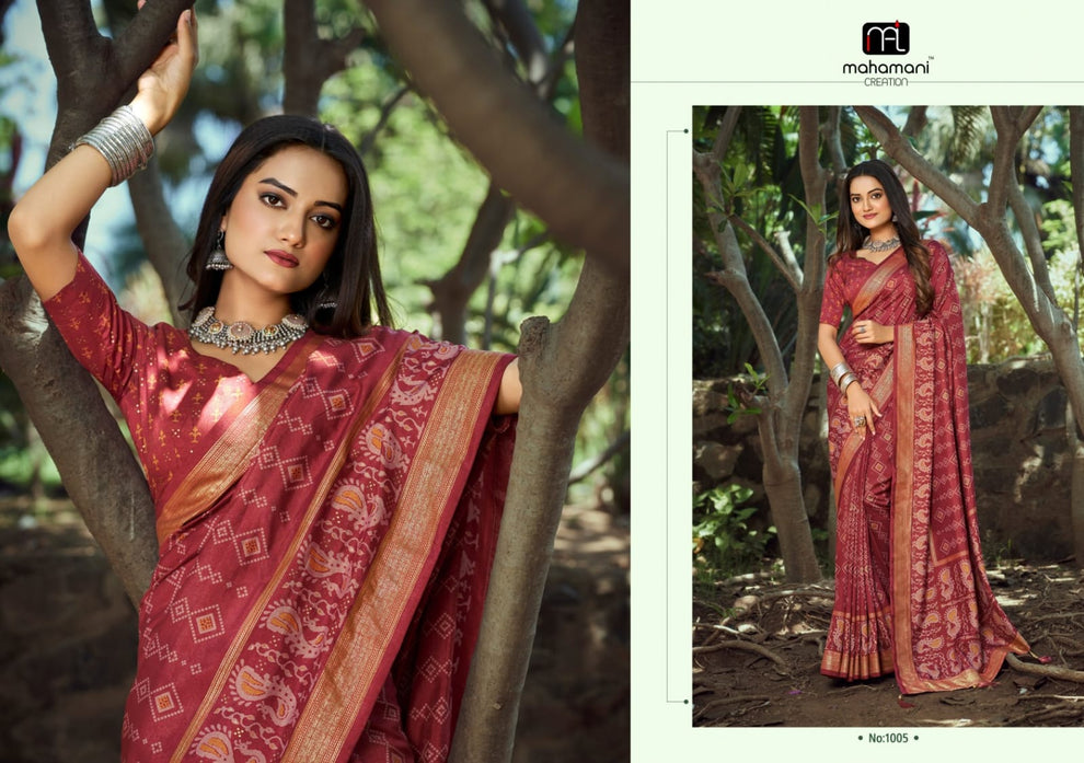 1005 Devika Mahamani Creation Sarees – Heriska