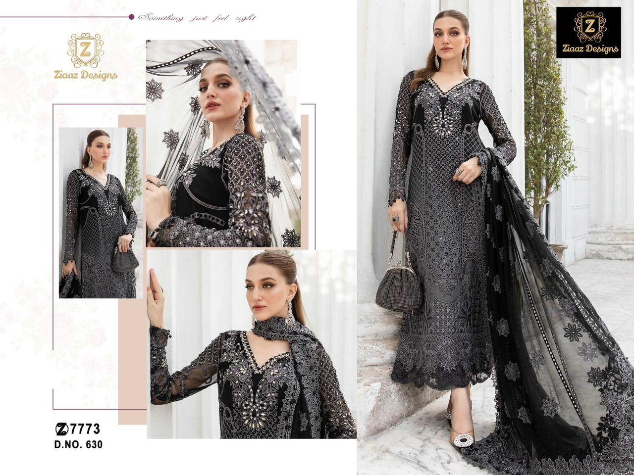 630 Ziaaz Designs Handwork Pakistani Salwar Suits – Heriska