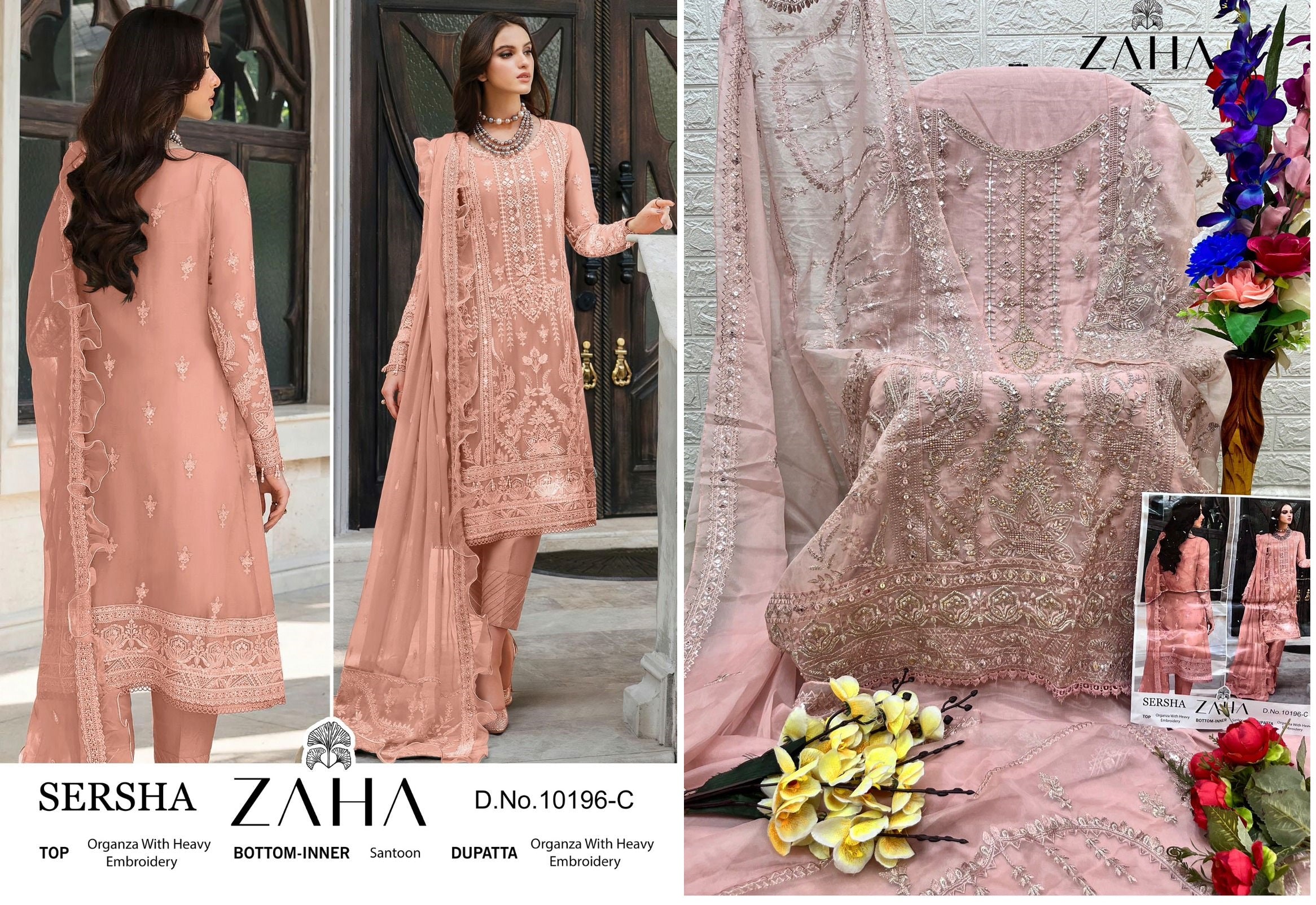 10196C Zaha Pakistani Salwar Suits – Heriska