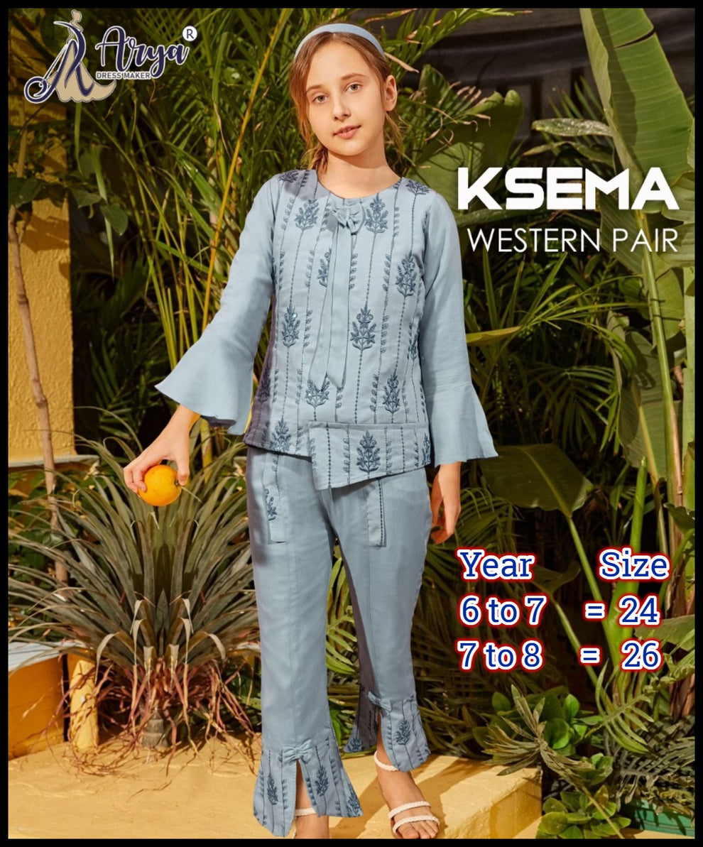 Ksema Blue Adm Girls Co-Ord Set – Heriska