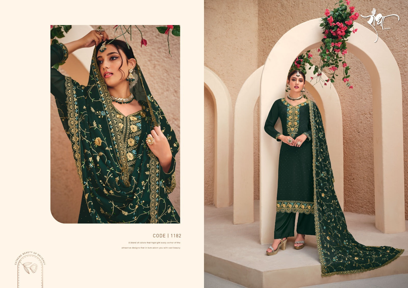 1182 Suhagan Radha Unstitched Suits – Heriska