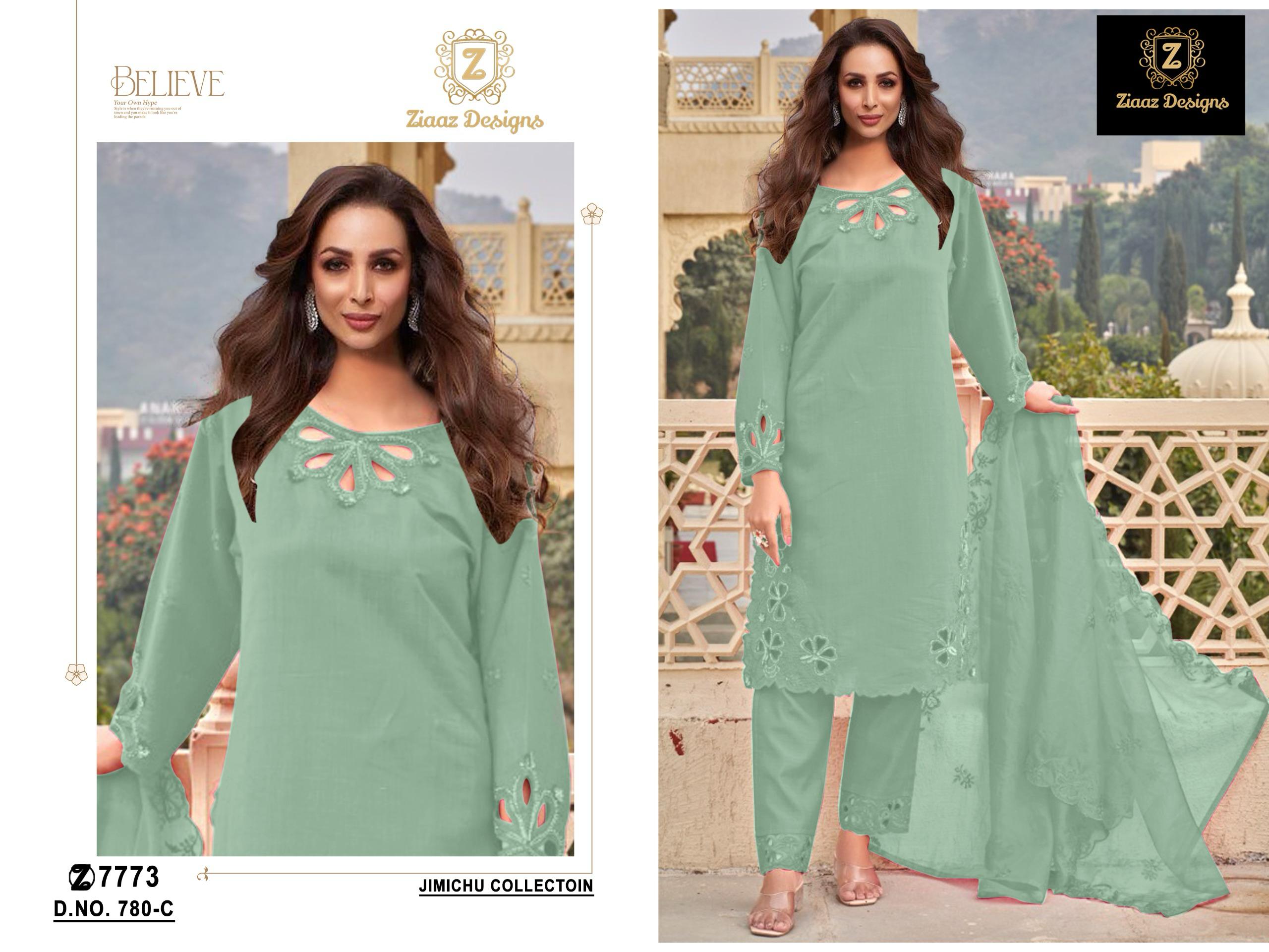 780C Ziaaz Designs Handwork Pakistani Salwar Suits – Heriska