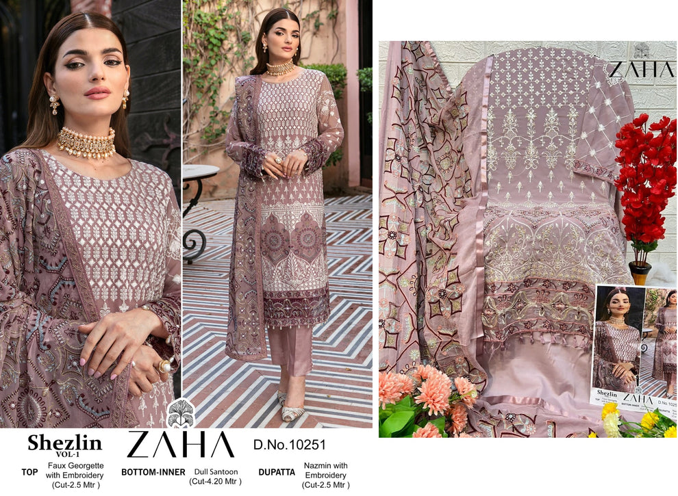 10251 Zaha Pakistani Salwar Suits – Heriska