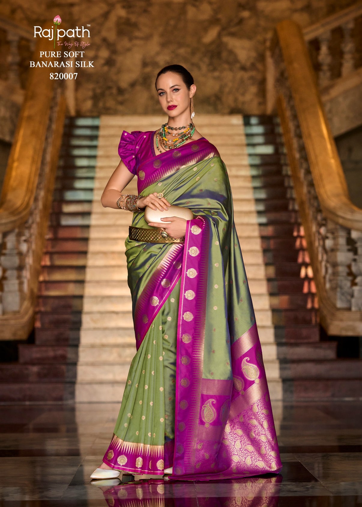 820007 Cherry Rajpath Silk Sarees – Heriska
