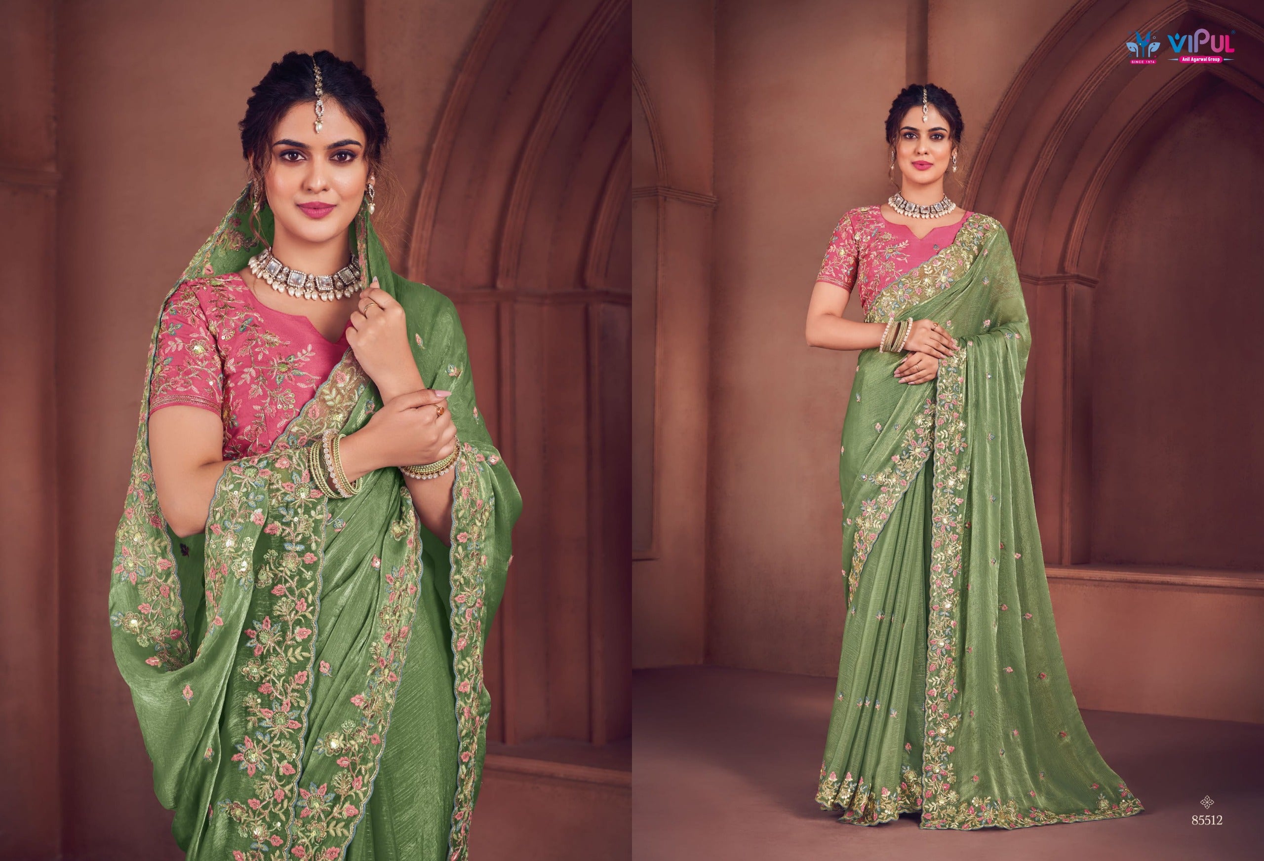 85512 Saubhagyashree Vipul Bridal Wear Sarees – Heriska