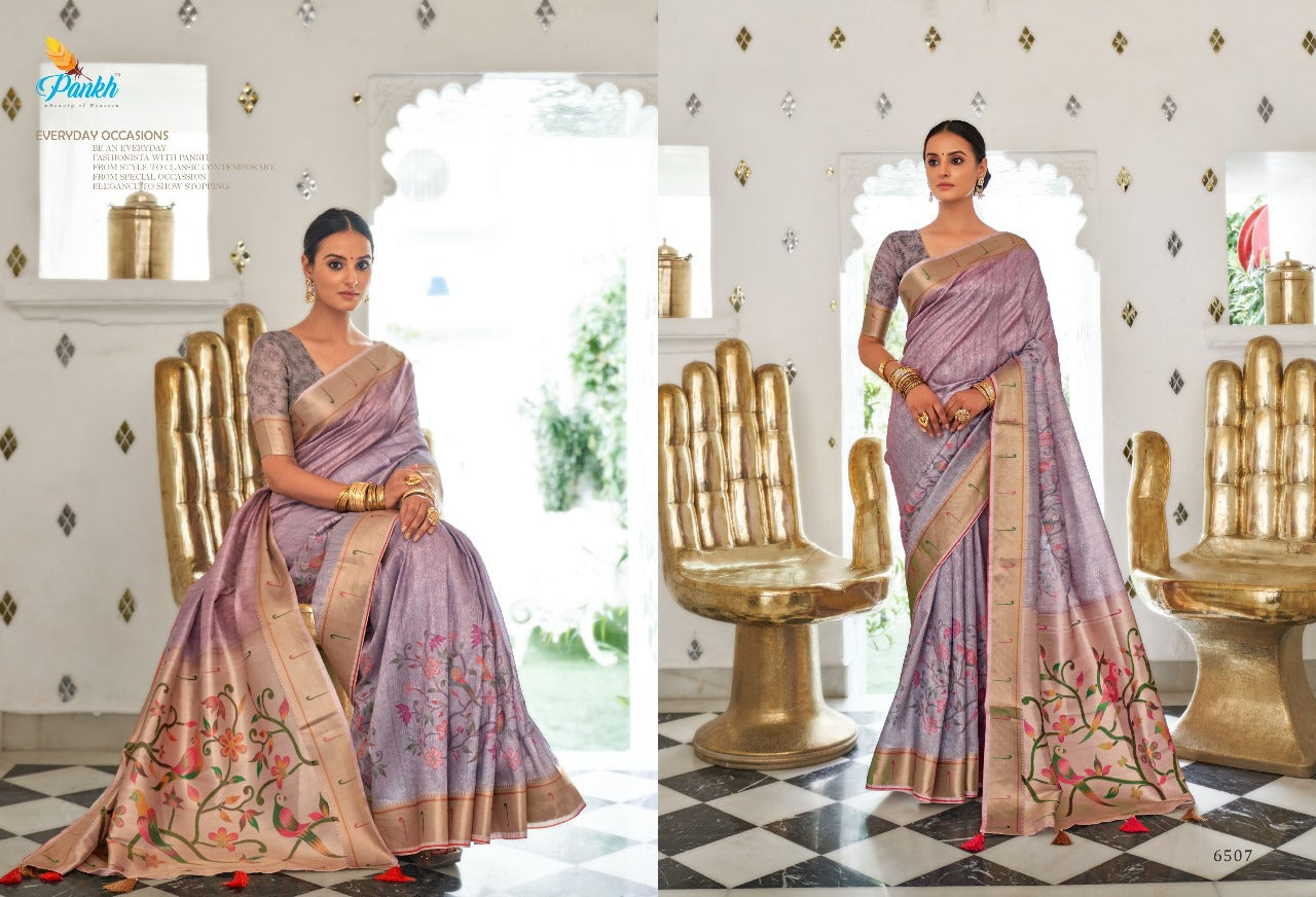 6507 Surkh Pankh Sarees – Heriska