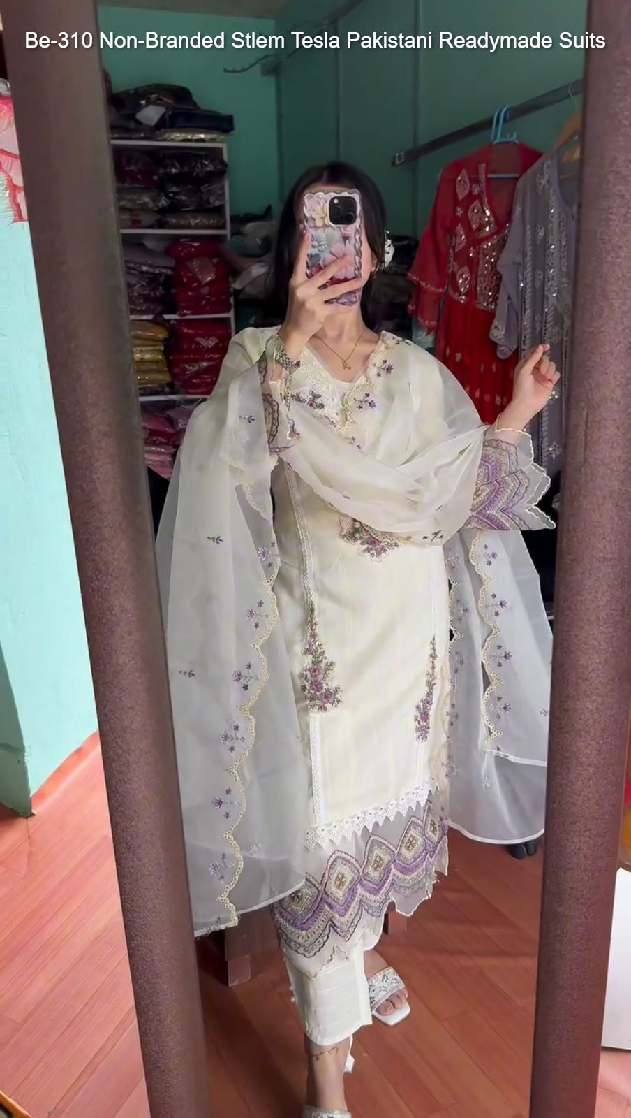 Be-310 Non-Branded Stlem Tesla Pakistani Readymade Suits – Heriska