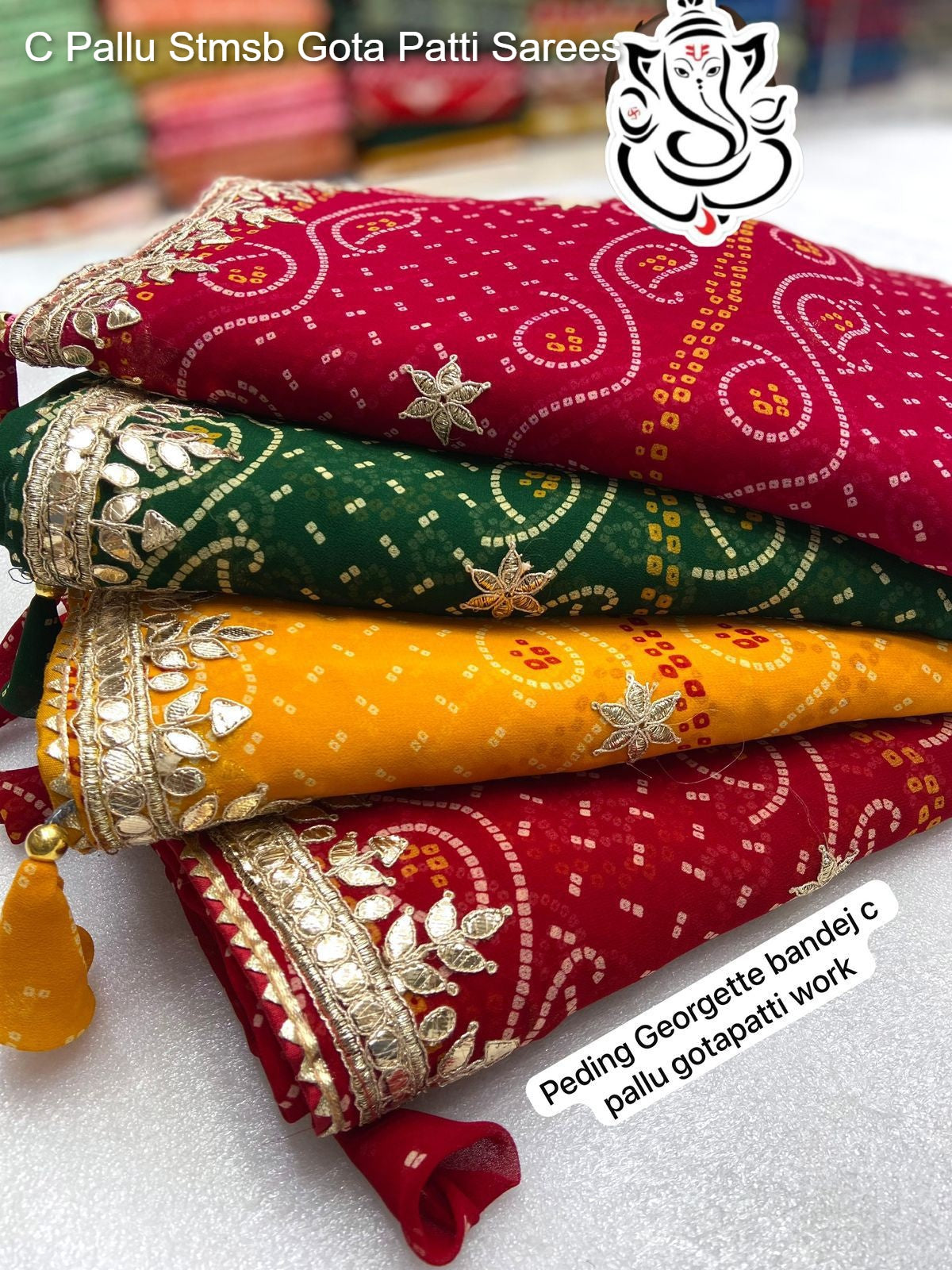 C Pallu Stmsb Gota Patti Sarees – Heriska