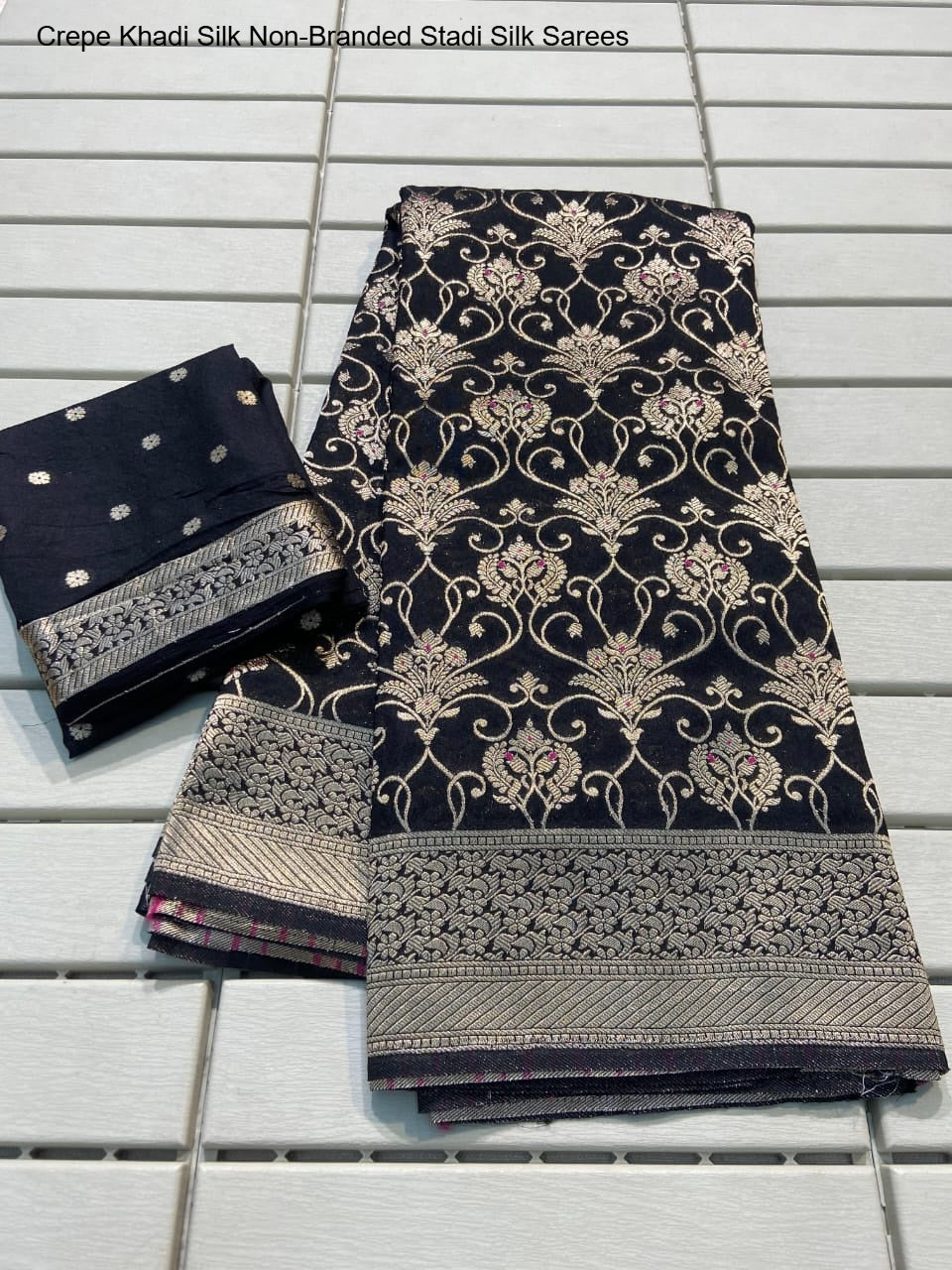 Crepe Khadi Silk Non-Branded Stadi Silk Sarees – Heriska