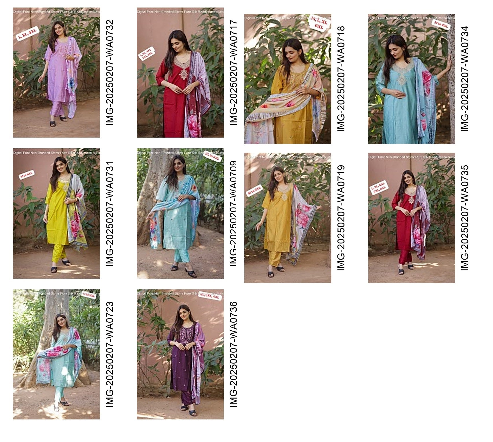 Digital Print Non-Branded Stpmr Pure Silk Readymade Suits – Heriska