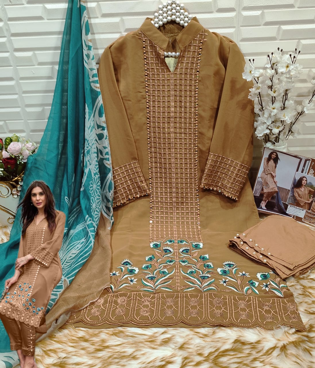 Z 118-D Zellbury Handwork Pakistani Readymade Suits – Heriska